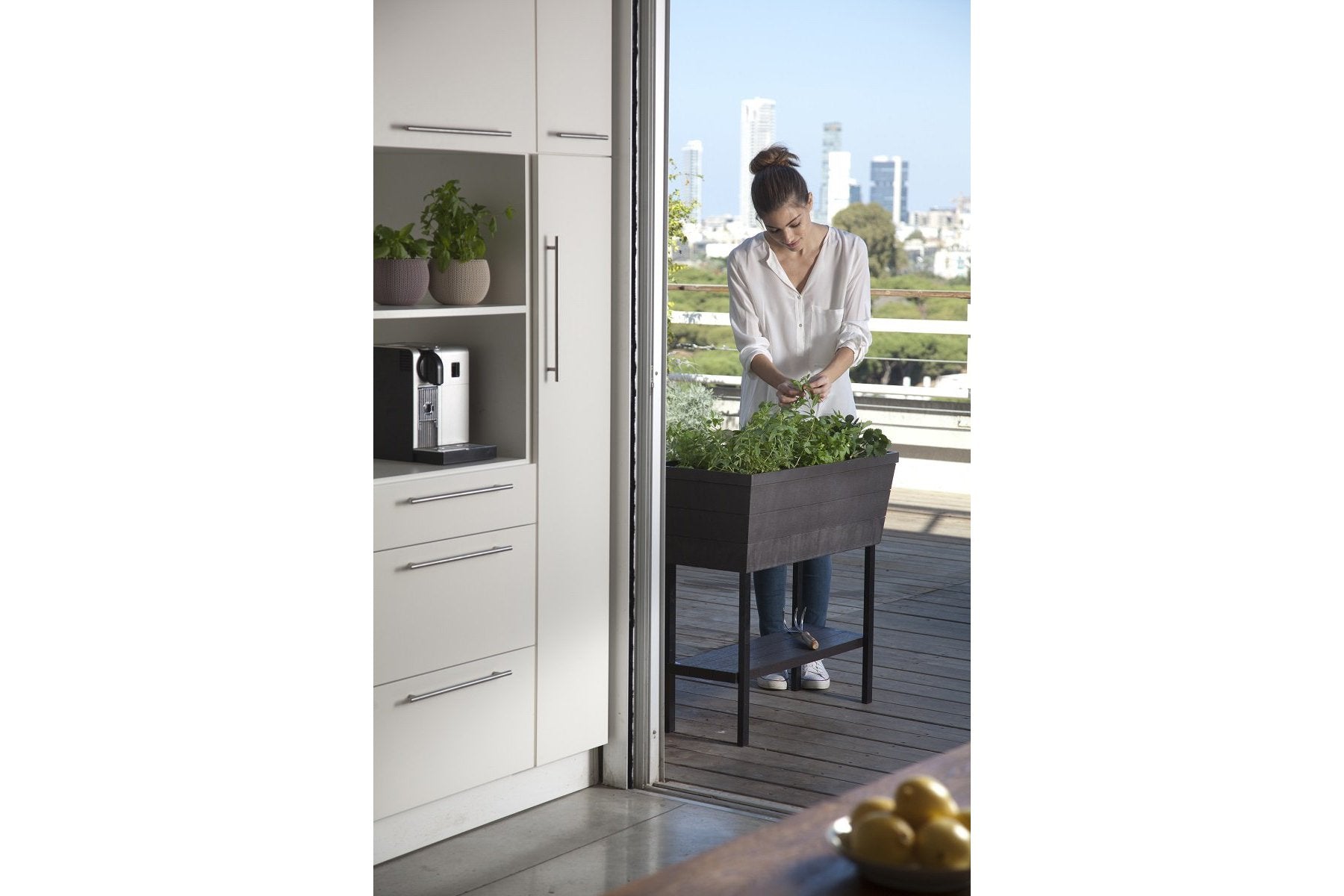 Keter Urban Bloomer Self-watering Raised Garden Planter - Anthracite ...